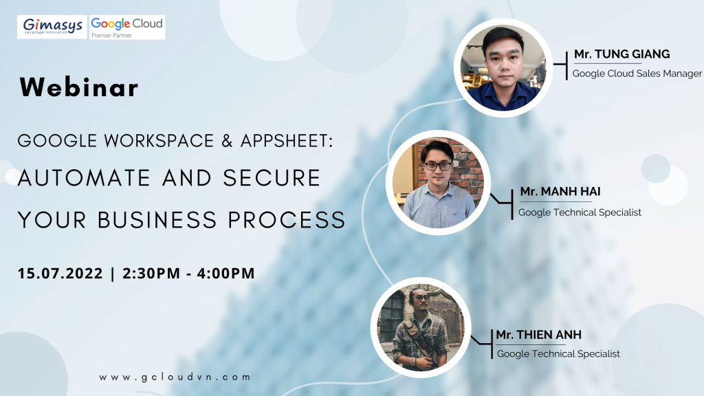 Webinar Google Workspace& AppSheet: Automate and Secure your business process