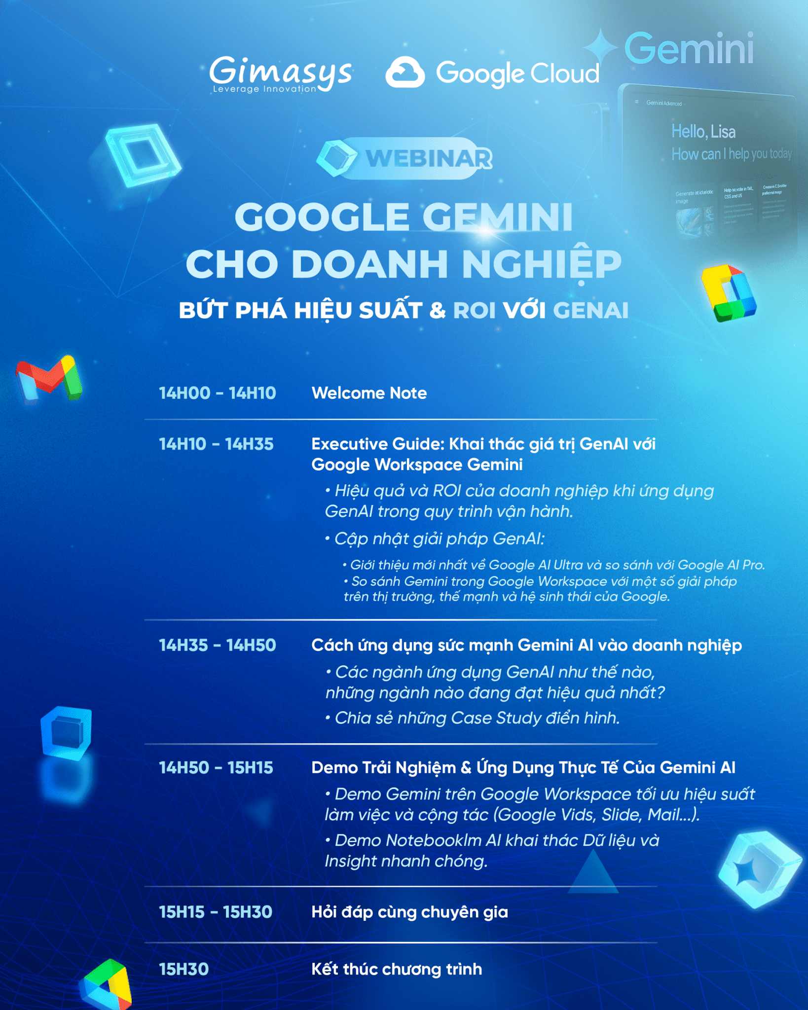 Google Gemini cho Doanh nghiệp: Bứt phá Hiệu suất & ROI với GenAI - Gimasys
